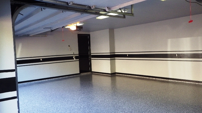 Finished Custom Garage Floors By Custom Garage Works In Dallas, TX