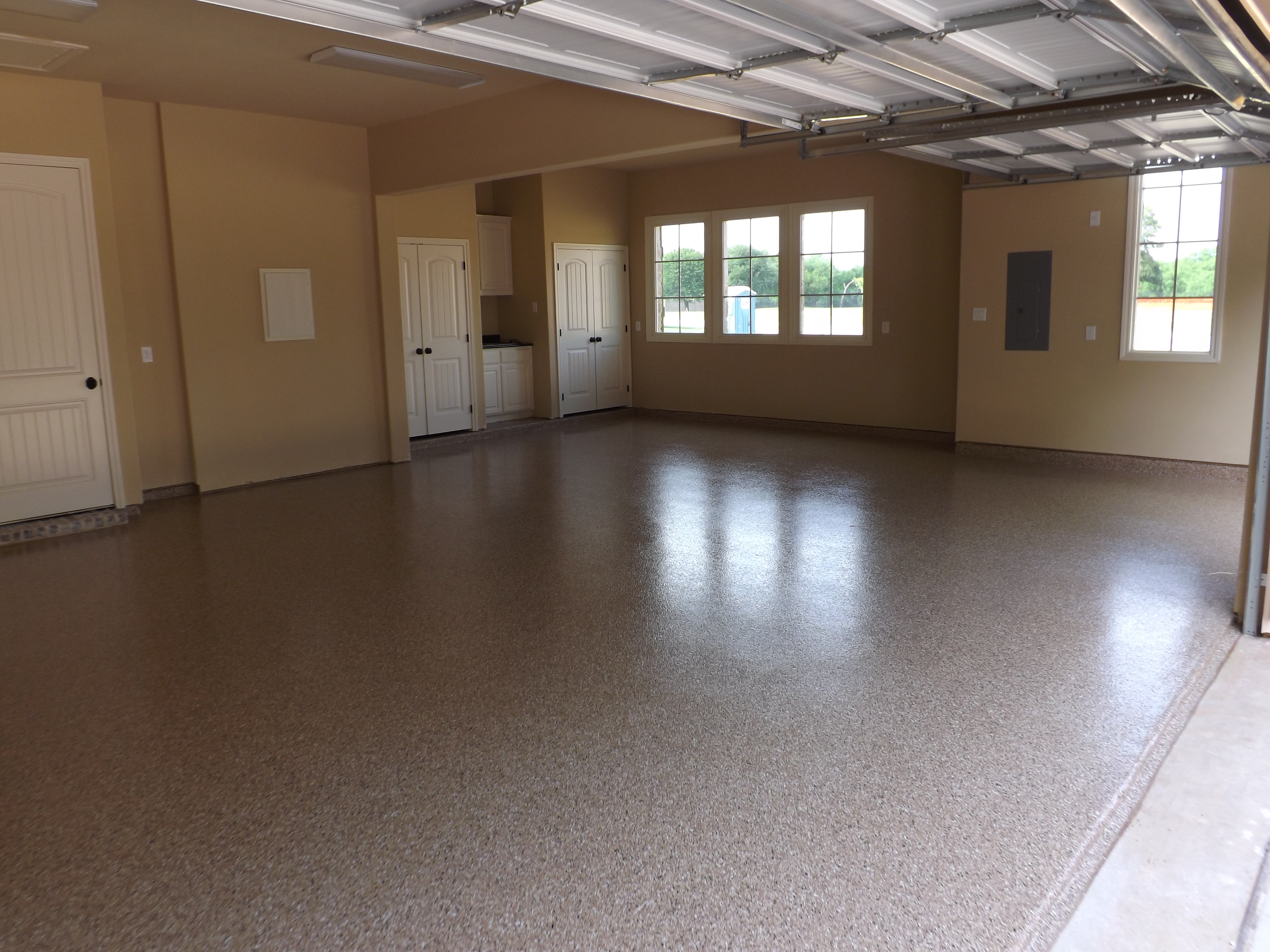 Finished Custom Garage Floors By Custom Garage Works In Dallas, TX