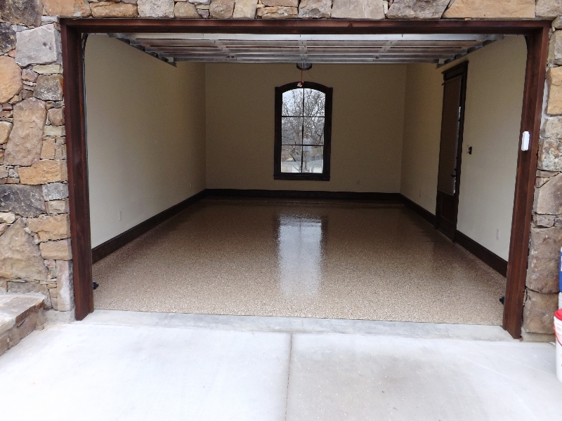 Finished Custom Garage Floors By Custom Garage Works In Dallas, TX