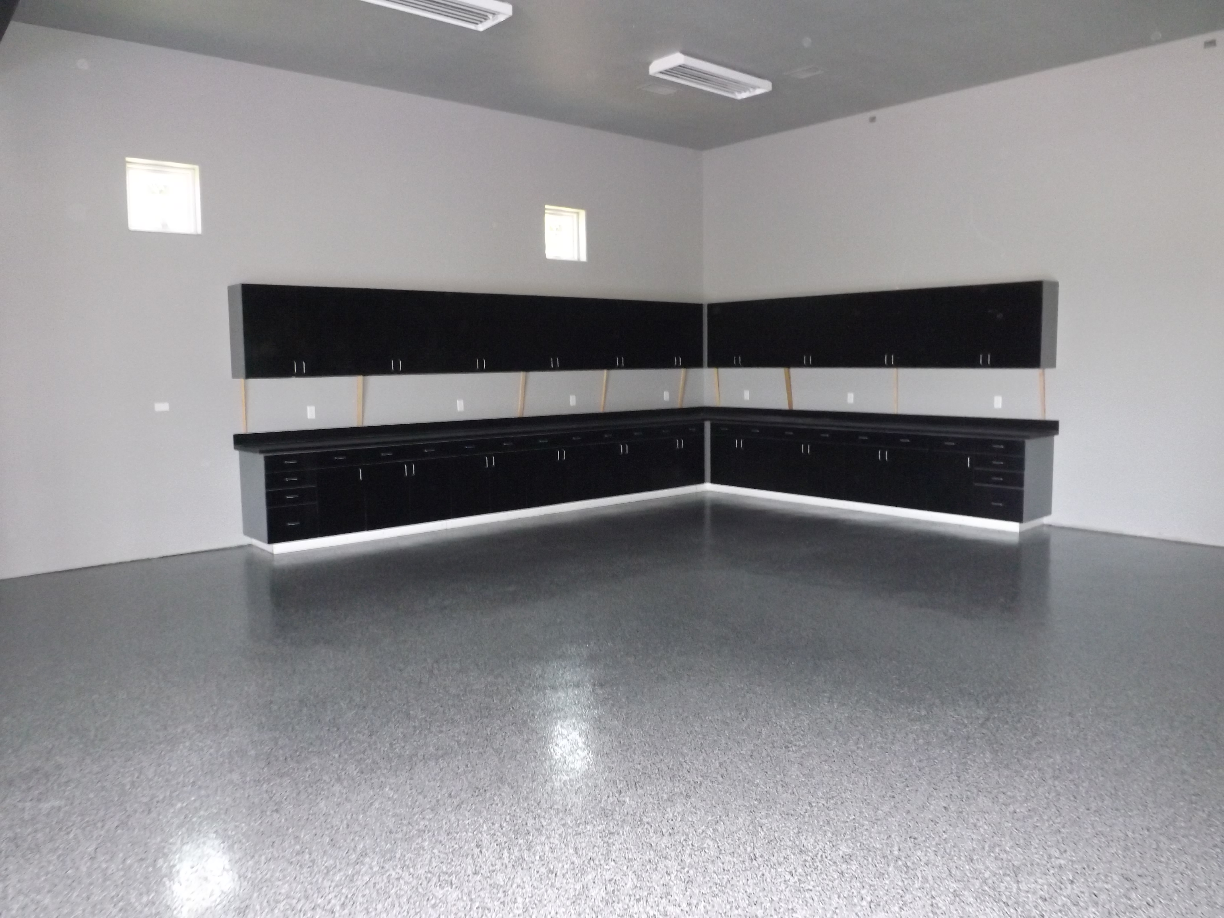 Finished Custom Garage Floors By Custom Garage Works In Dallas, TX